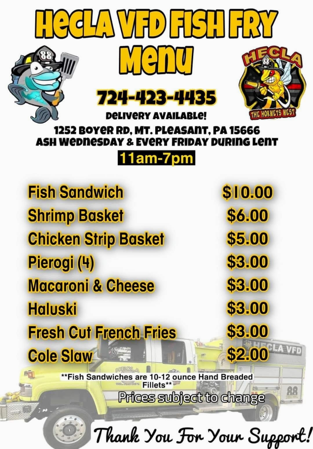 2025 Fish Fries - Main Street Scottdale